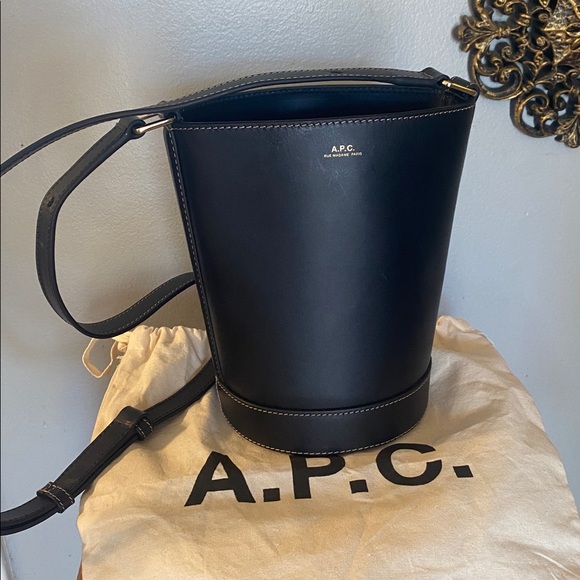 A.P.C. | Bags | Chic Apc Midnight Black Womens Bucket Bag | Poshmark